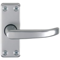 Frisco Lever Lock on Backplate 154 x 40mm Satin Anodised Aluminium