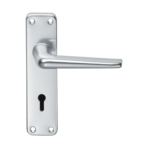 Carlisle Brass Lever Lock on Backplate Satin Anodised Aluminium