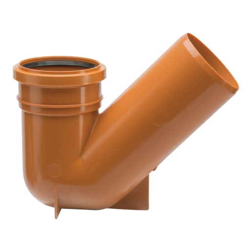 Wavin OsmaDrain Single Socket Universal Gully Trap 110mm Brown