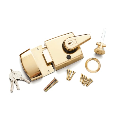 ERA Double Locking Nightlatch Door Lock Brass