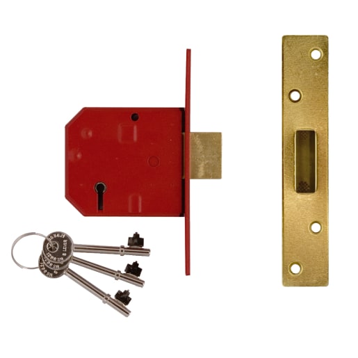 Union 2234 5 Lever Mortice Sash Lock 67mm Satin Chrome